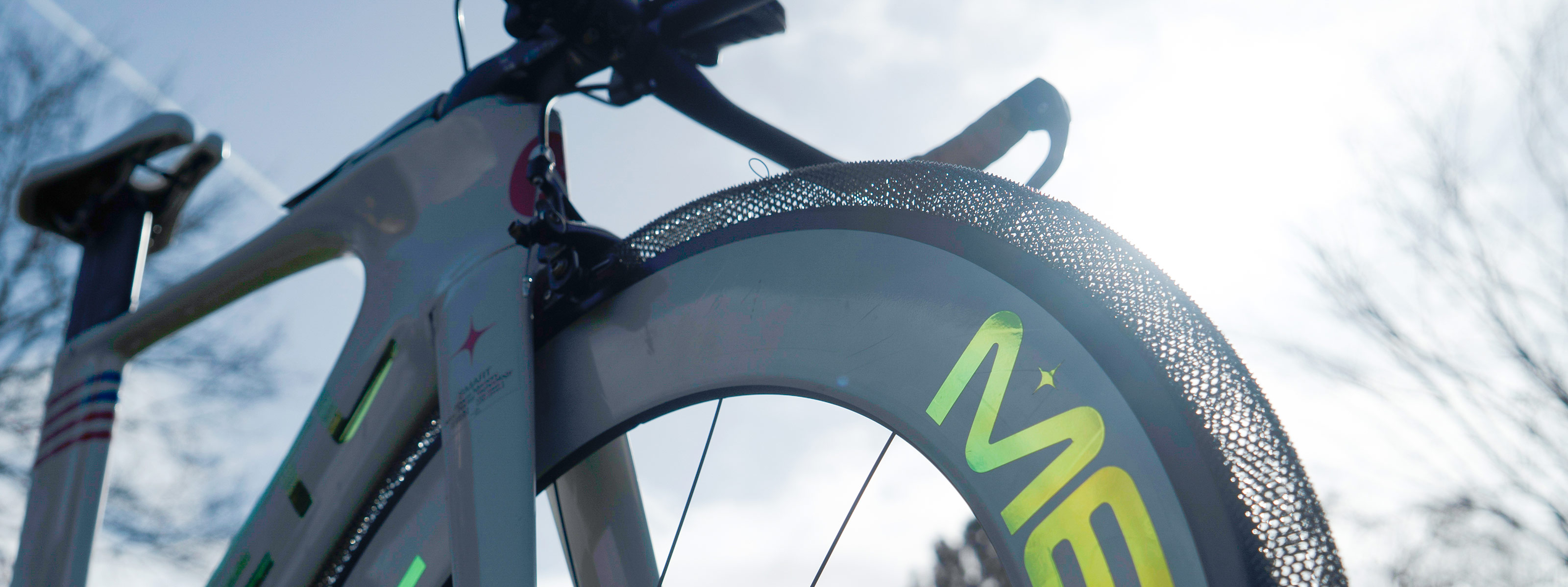 Airless bike tires made of space-age metal never go flat