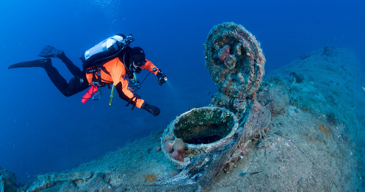 Divers remove wildlife-killing “ghost nets” from shipwreck