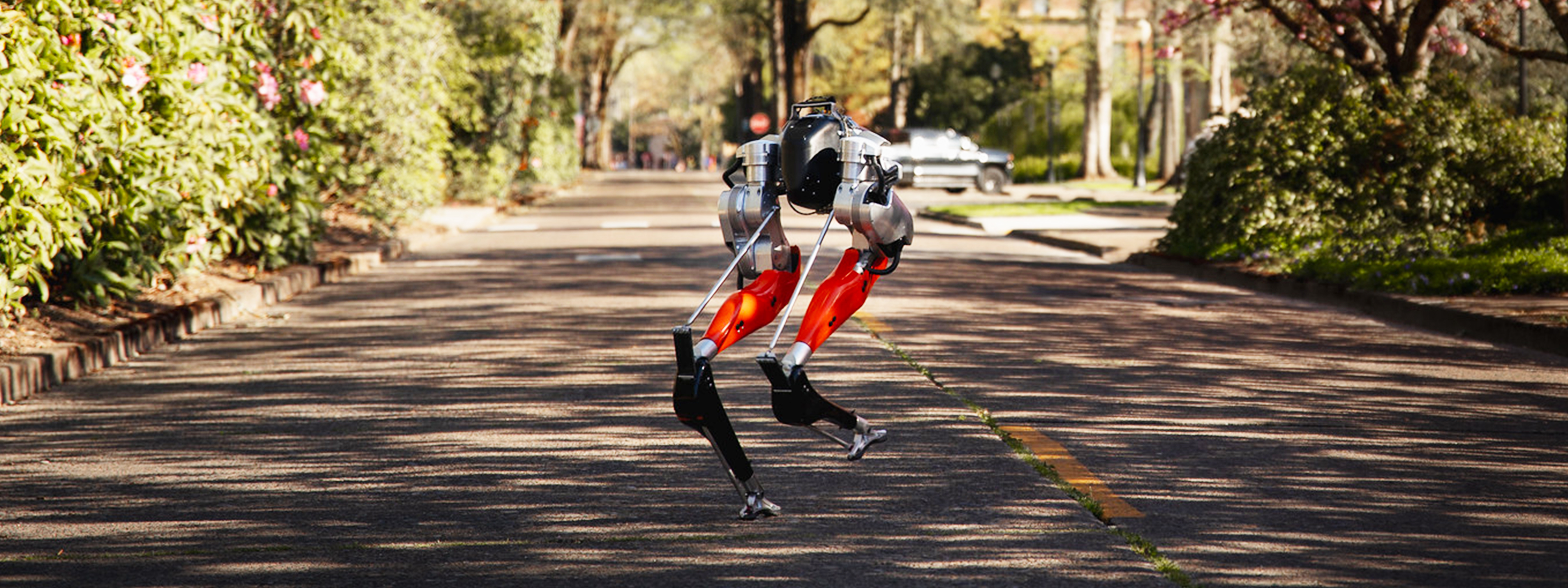 Bipedal robot completes 5K after learning to run