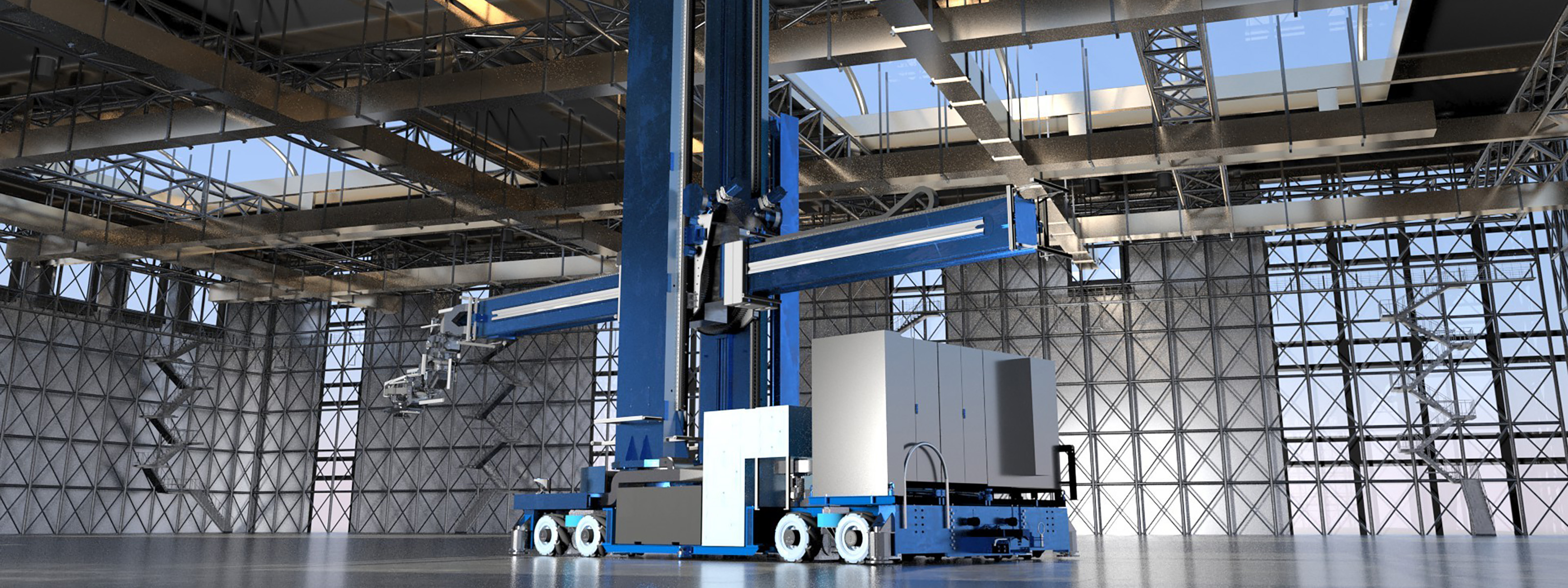 The world’s biggest industrial robot lasers off airplane paint