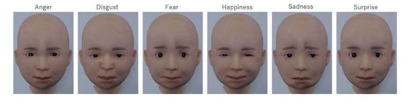 Robot kid successfully conveys six emotions on its face