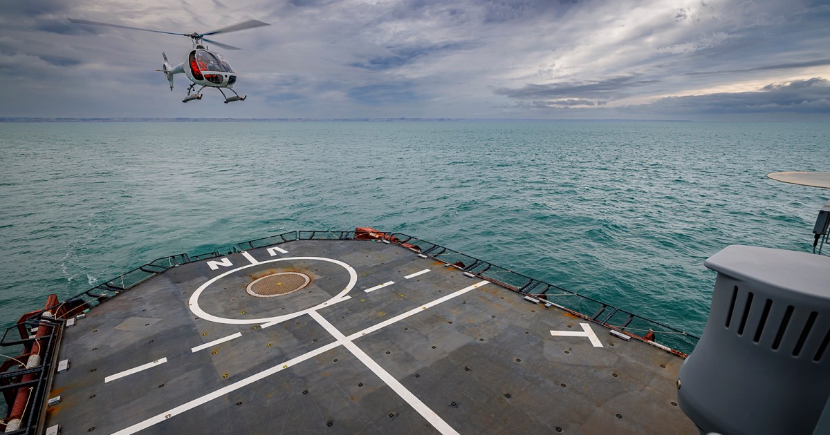 Watch: Autonomous helicopter takes flight at sea