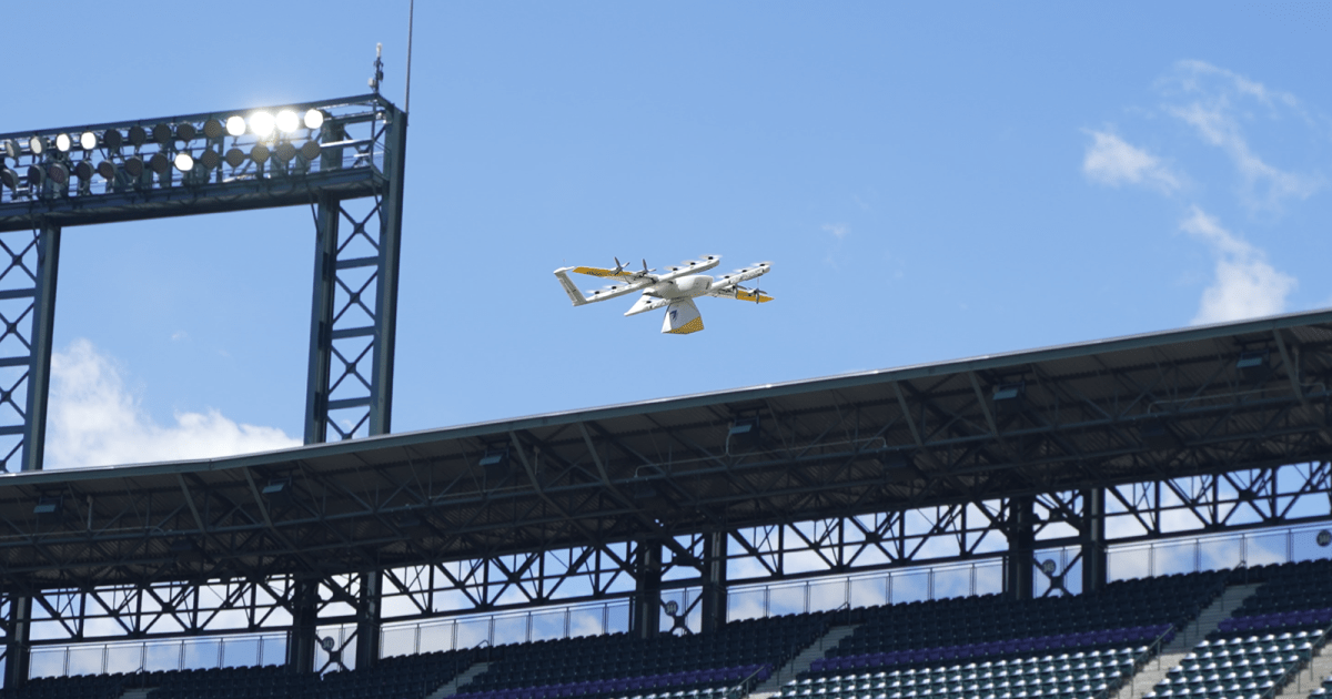 Watch this autonomous drone deliver beer and peanuts in a baseball stadium