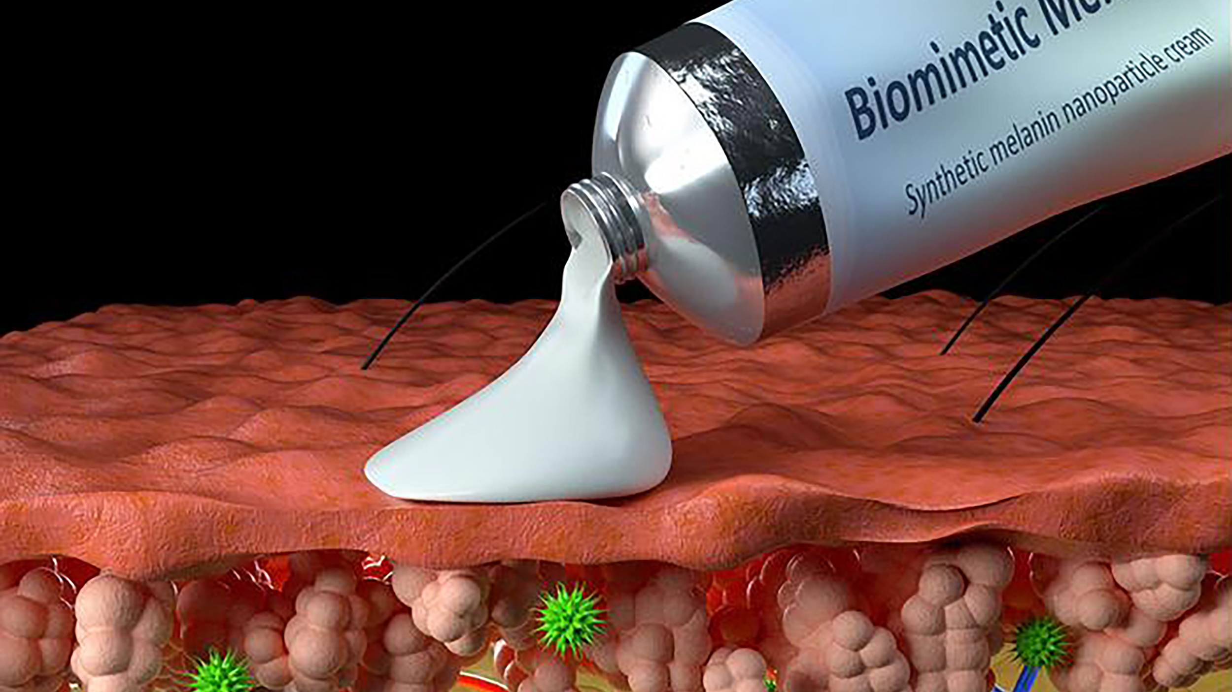 New synthetic melanin protects and heals skin